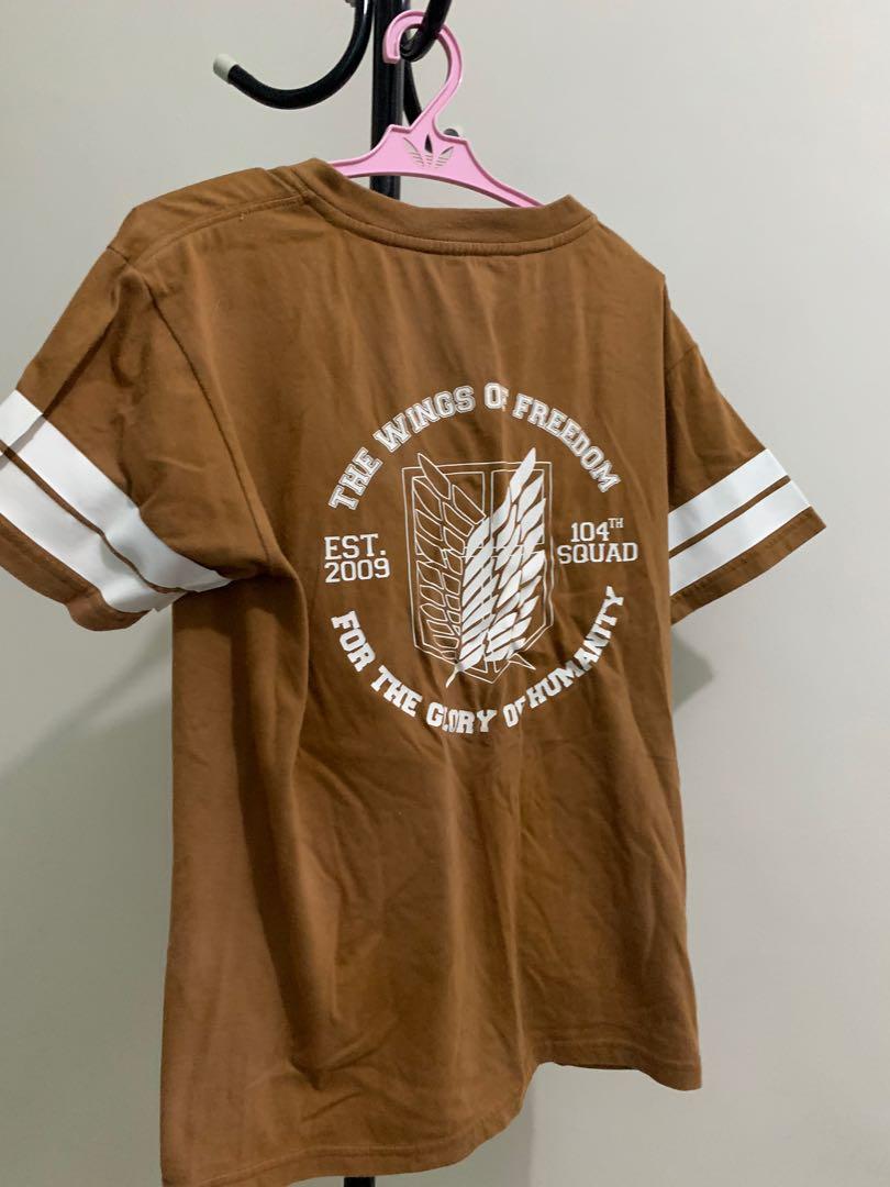 AOT SNK ackerman baseball shirt, Women's Fashion, Tops, Shirts on Carousell