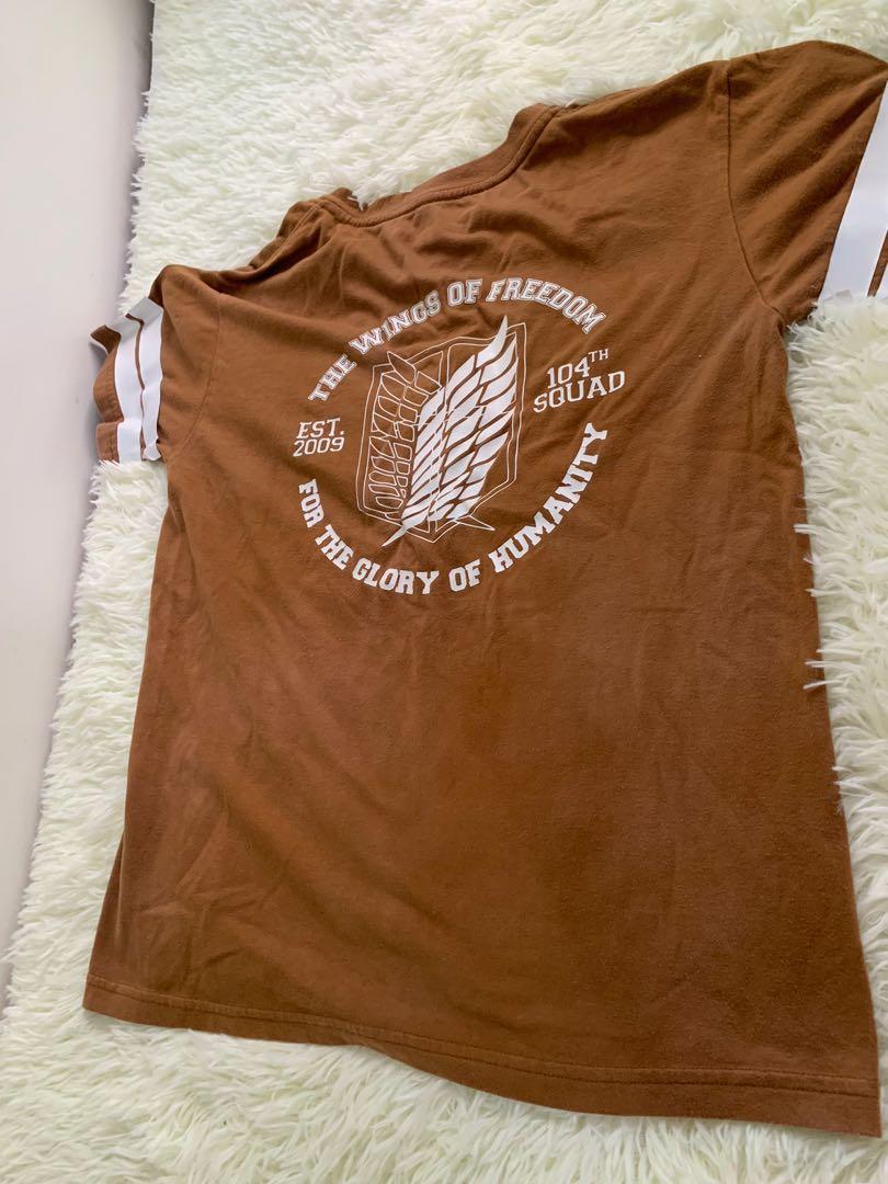 AOT SNK ackerman baseball shirt, Women's Fashion, Tops, Shirts on Carousell