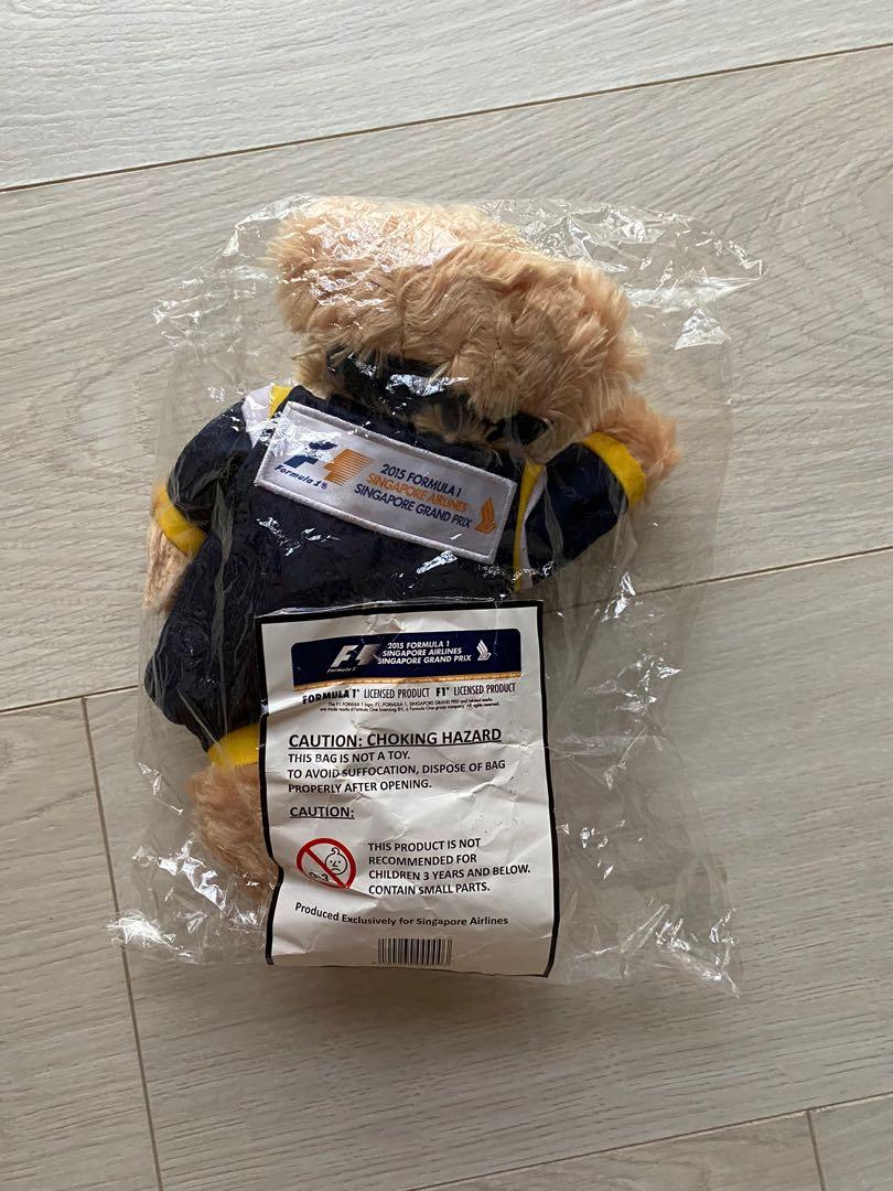 Authentic SIA F1 Bear (SQ, Singapore Airlines), Hobbies & Toys ...