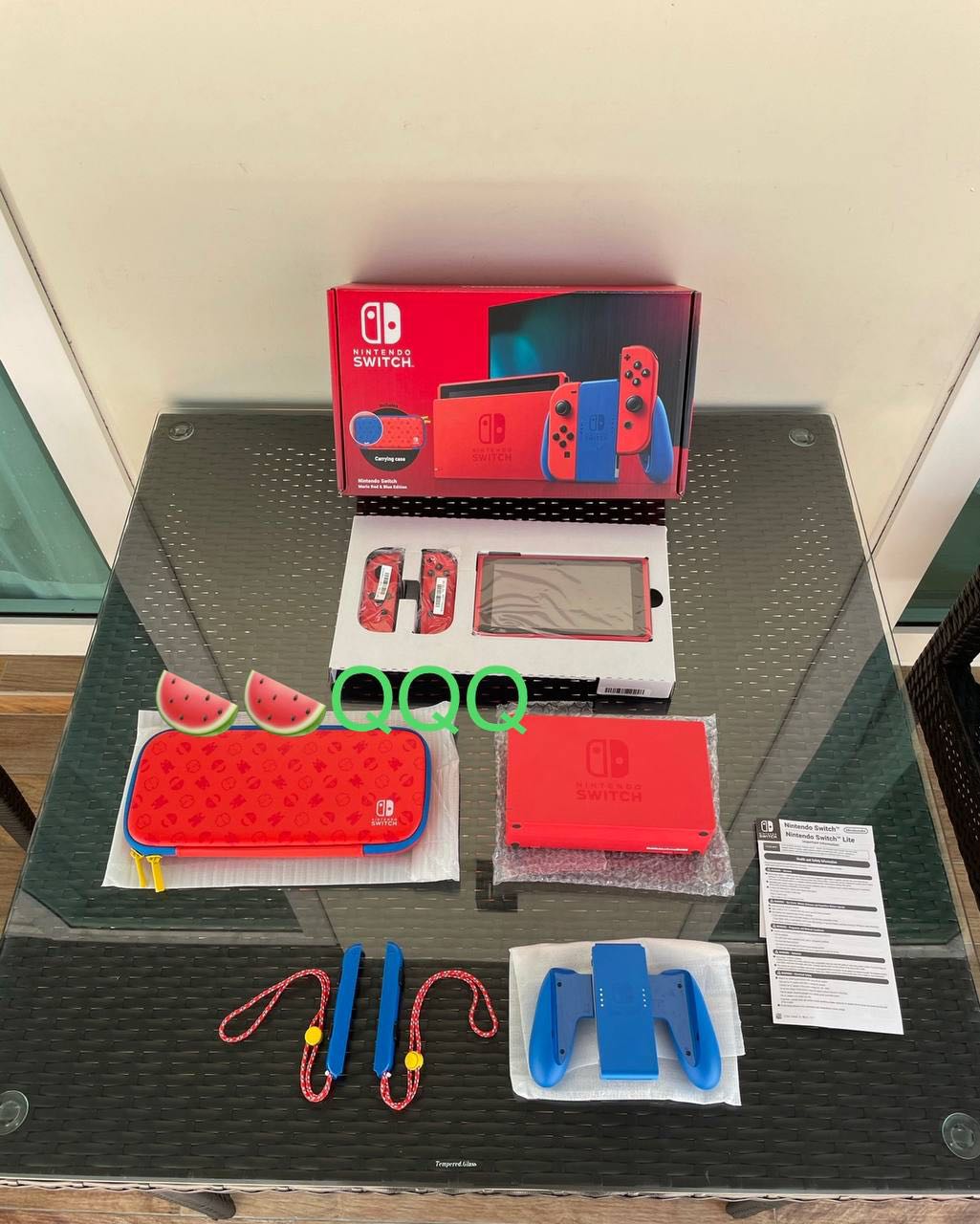 (Brand New) Nintendo Switch Mario Edition Gen 2 Red and Blue Console ...