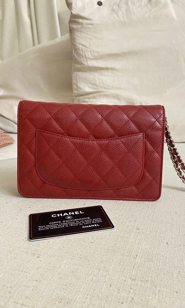 Chanel WOC Red with SHW, Women's Fashion, Bags & Wallets, Cross-body ...