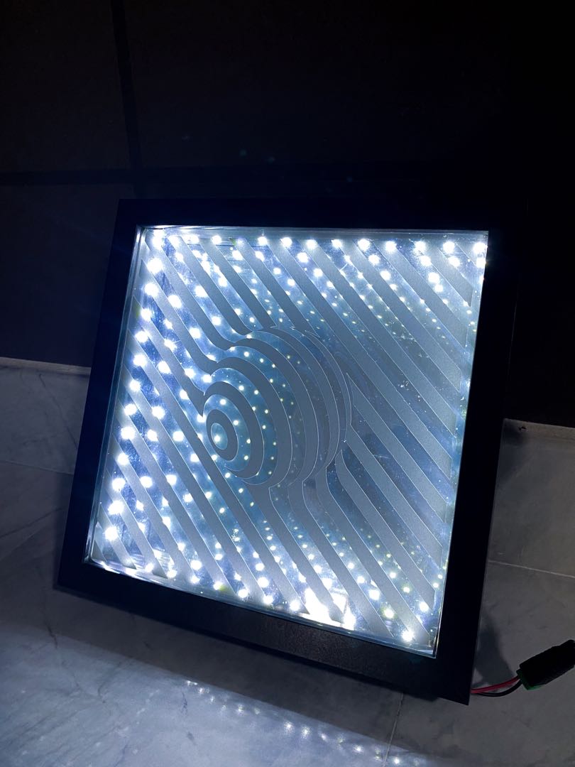 Customized infinity mirror pop up sphere, Furniture & Home Living, Home ...