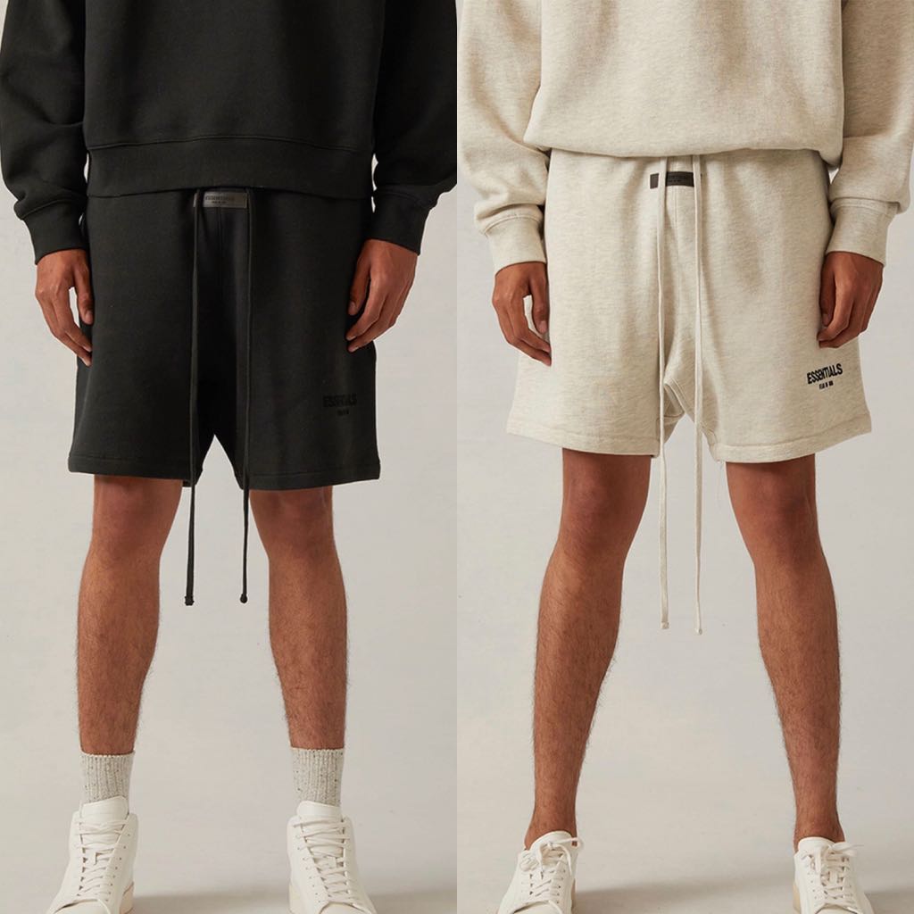 Essentials Shorts SS22 - Black / Light Oatmeal, Men's Fashion, Bottoms ...