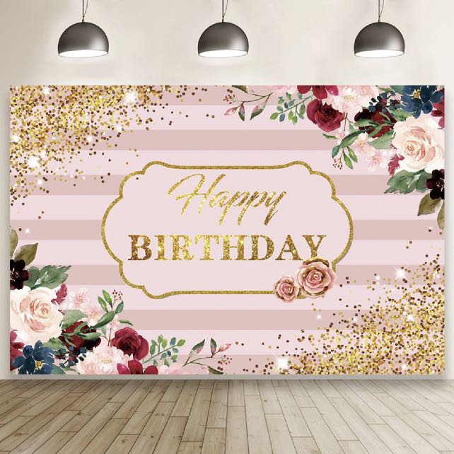 Generic birthday banner backdrop/ party deco, Hobbies & Toys ...