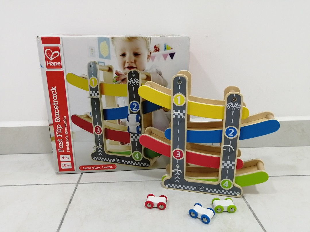 Hape Fast Flip Racetrack, Hobbies & Toys, Toys & Games on Carousell