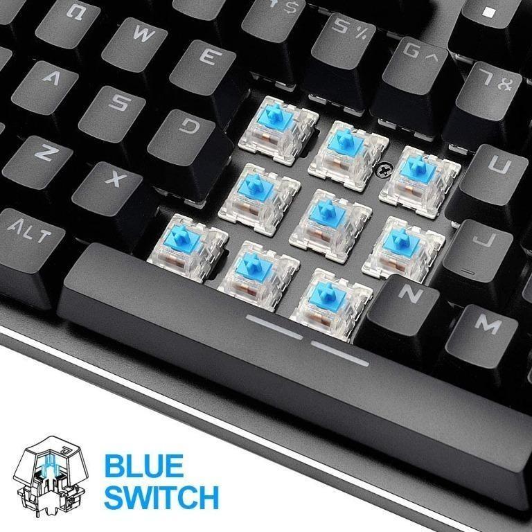 Hcman Mechanical Keyboard 87 Key Compact Gaming Keyboard,, Computers ...