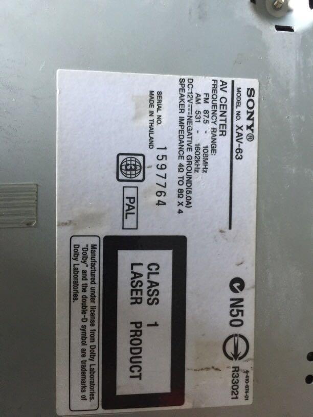 Head unit Sony XAV-63, Auto Accessories on Carousell