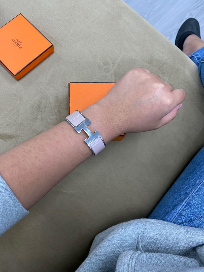 Hermes Clic Clac H Marron Glace Enamel GM, Men's Fashion, Watches ...