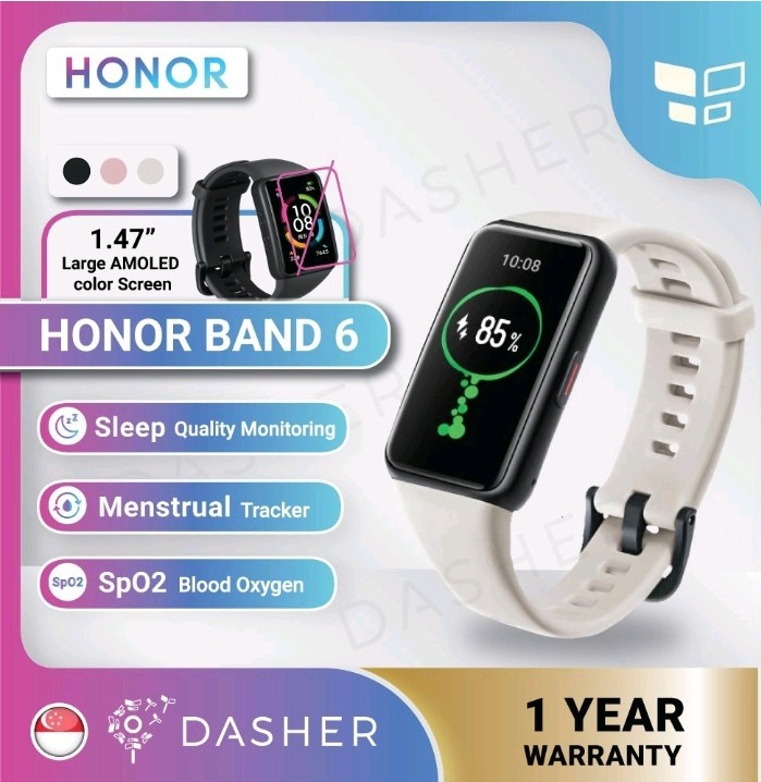 Honor Band 6 AMOLED Smart Wristband Oximeter Blood Oxygen SpO2 Tracker ...