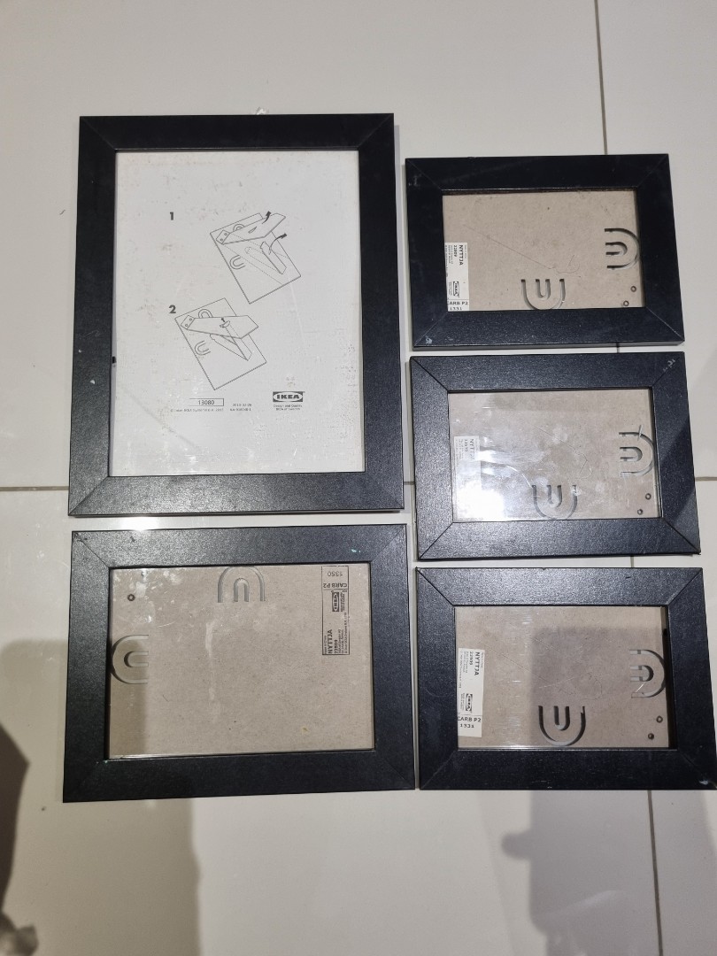 Ikea black photo frames, Furniture & Home Living, Home Decor, Frames ...