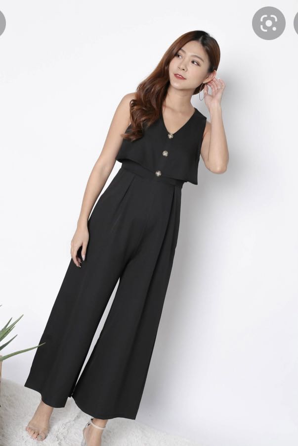 Jayla Jumpsuit in Black, Women's Fashion, Dresses & Sets, Jumpsuits on Carousell