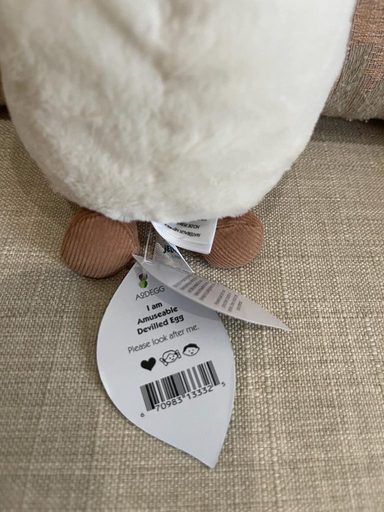 jellycat amuseable devilled egg, Hobbies & Toys, Toys & Games on Carousell