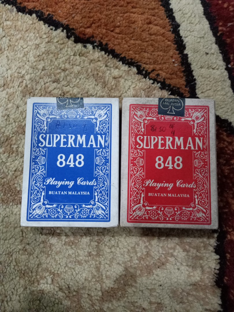 kad terup lama - vintage playing cards superman 848, Hobbies & Toys ...