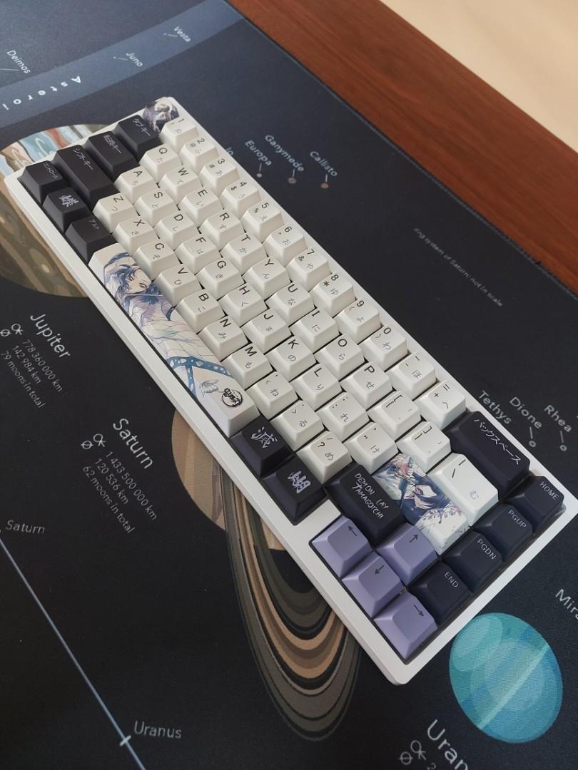 KBD67Lite w Jwick Ultimate Black and Demon Slayer Shinobu Keycaps ...