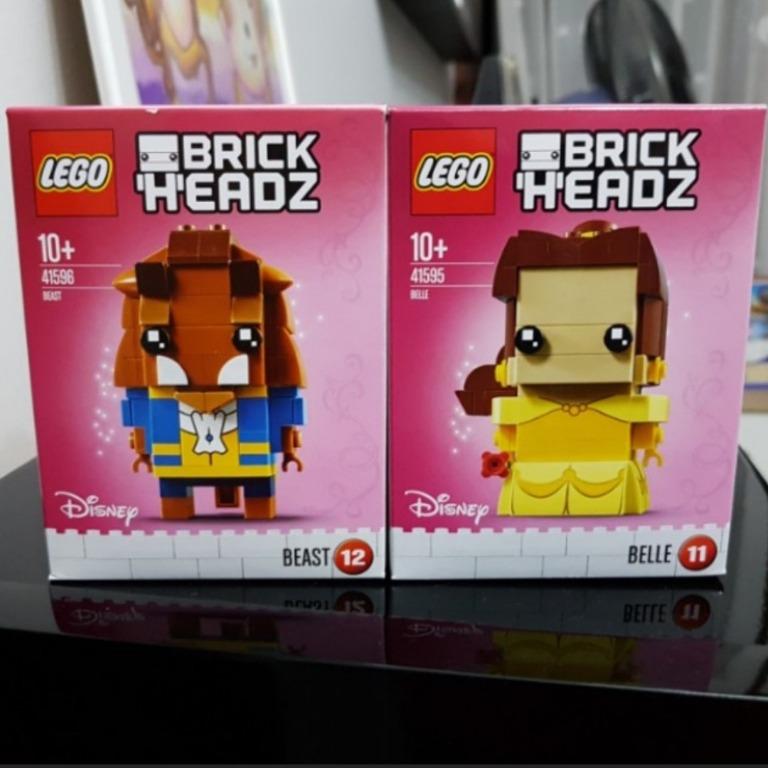 Lego Brickheadz Beauty 41595 & Beast 41596 Set Disney Belle, Hobbies ...