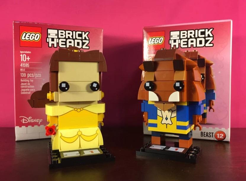 Lego Brickheadz Beauty 41595 & Beast 41596 Set Disney Belle, Hobbies ...