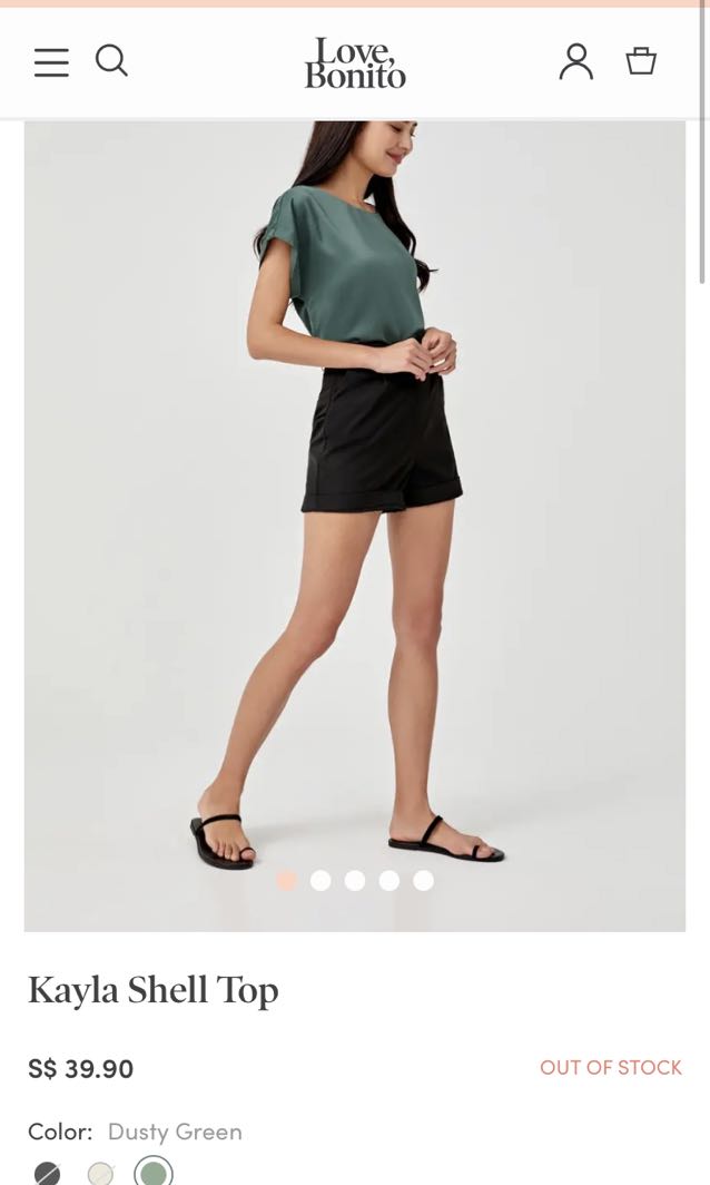 Love Bonito Kayla Shell Top, Women's Fashion, Tops, Blouses on Carousell