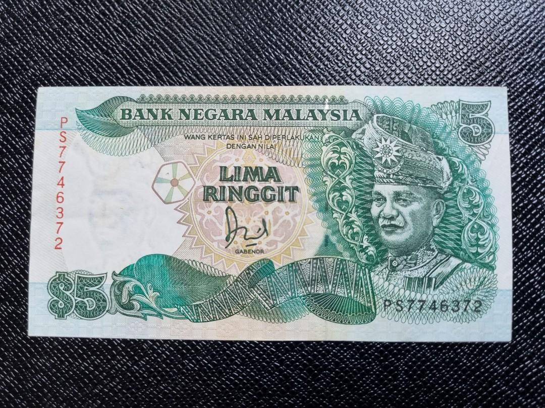 Malaysia 5 ringgit note - original paper, Hobbies & Toys, Memorabilia ...