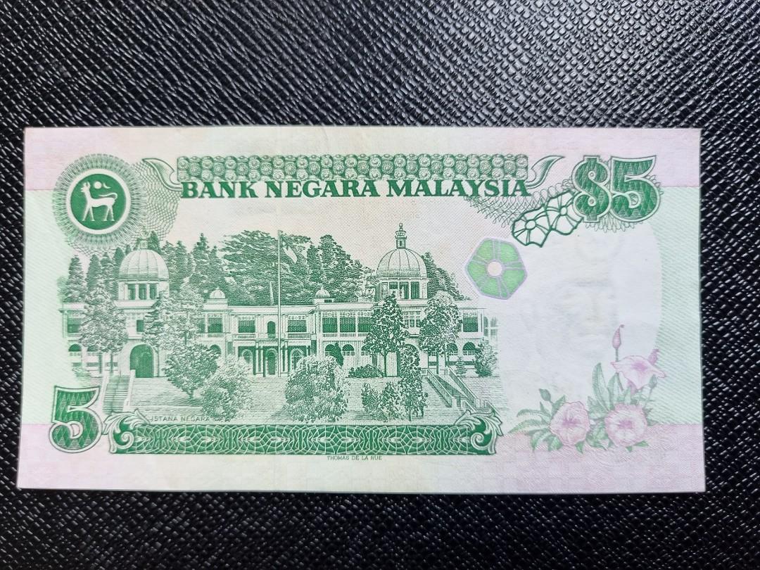 Malaysia 5 ringgit note - original paper, Hobbies & Toys, Memorabilia ...