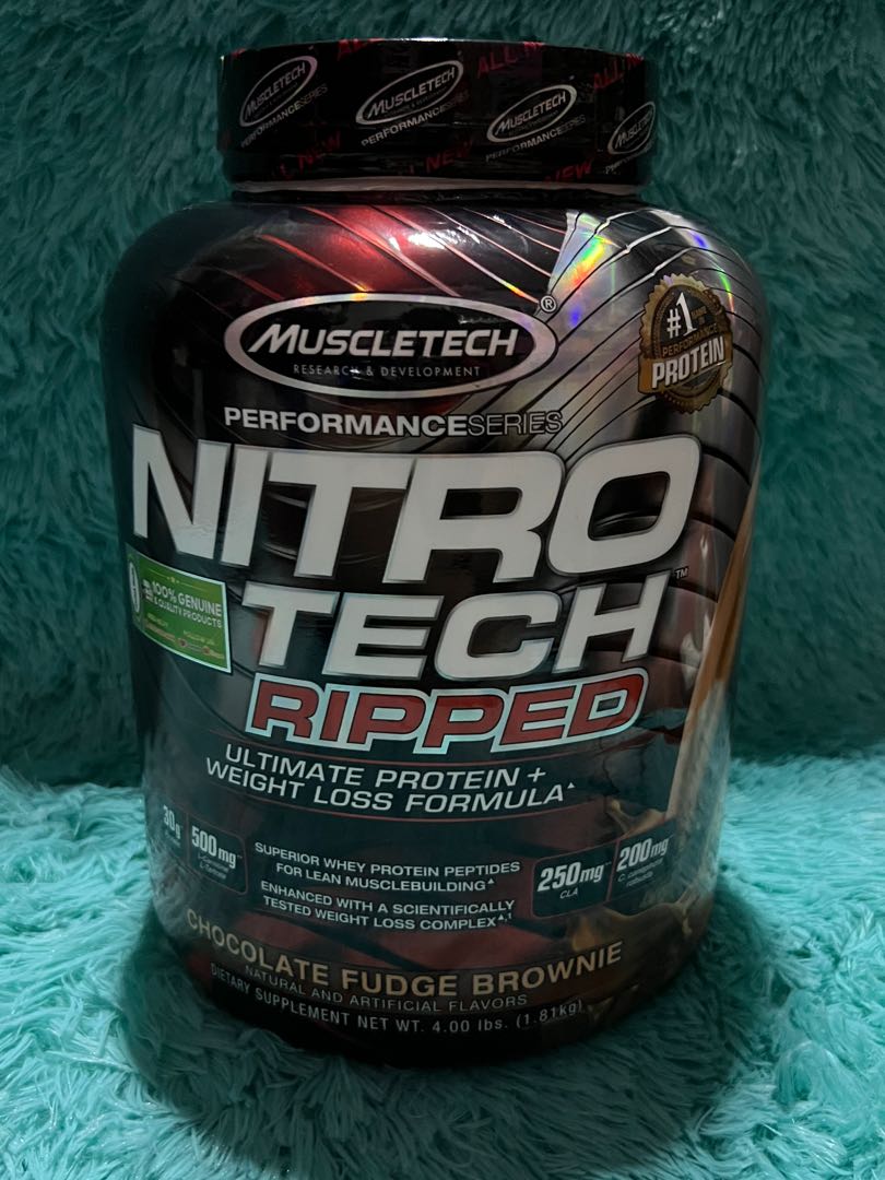 Muscletech Nitro Tech Ripped 4 LB, Health & Nutrition, Health ...