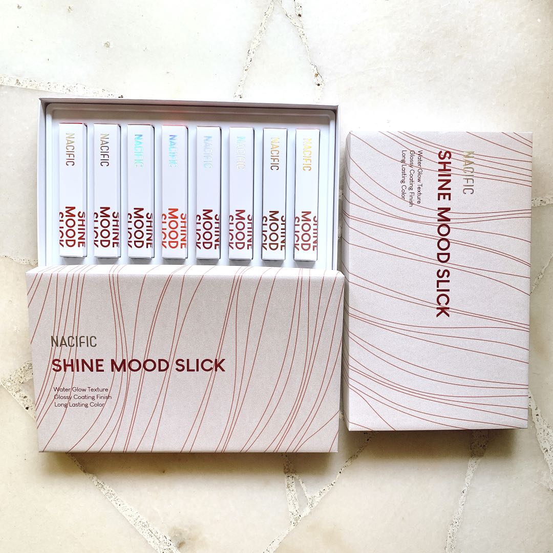 Nacific cosmetics/skincare - shine mood slick lip tint set (8 colours ...