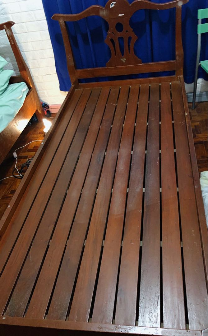 Narra Single Bed Frame, Furniture & Home Living, Furniture, Bed Frames ...
