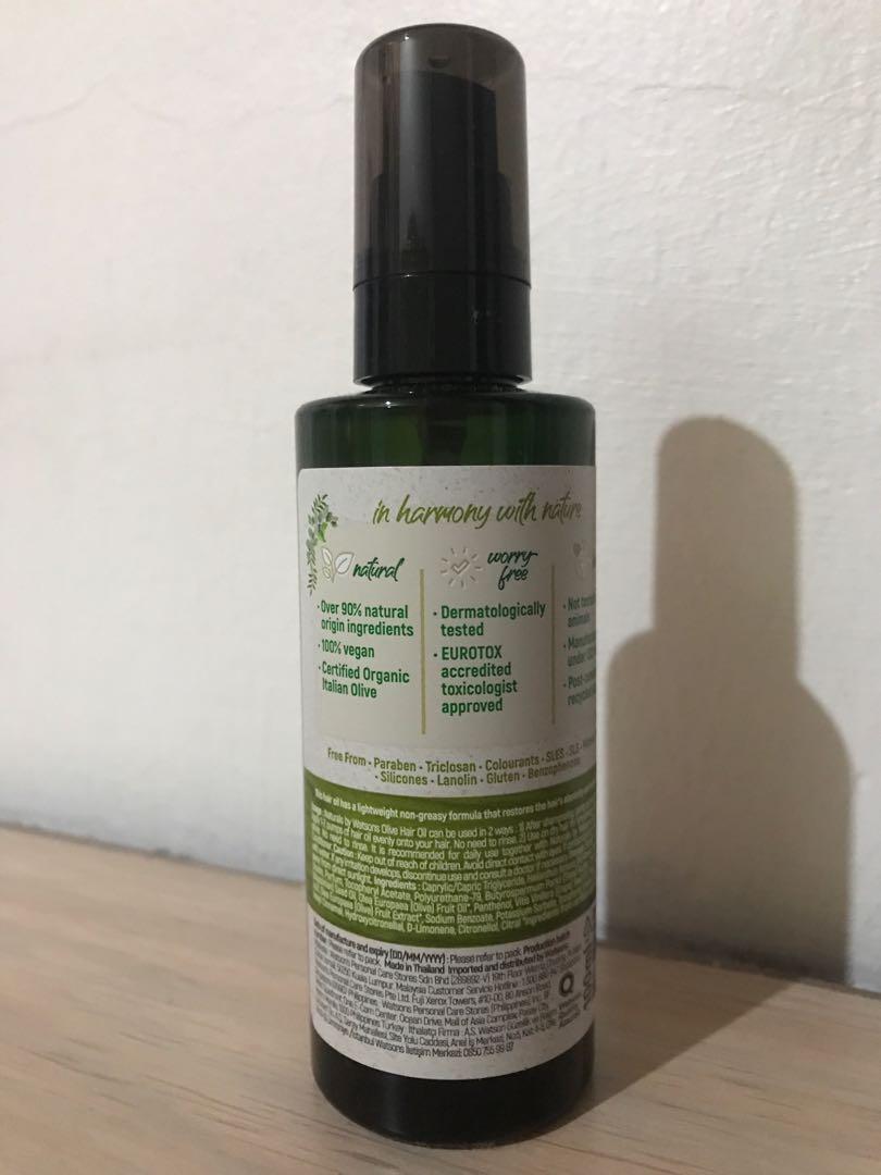 Naturals by Watsons Olive Hair Oil Organic, Beauty & Personal Care ...