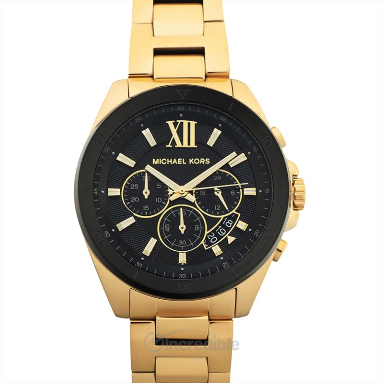 [NEW] Michael Kors Brecken Quartz Black Dial Stainless Steel Men's ...