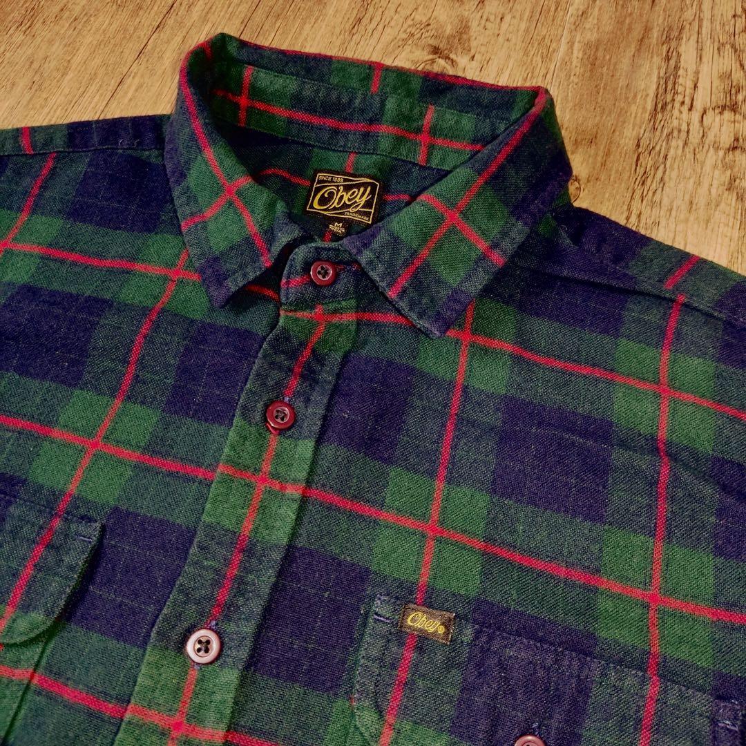 Obey Flannel, Men's Fashion, Tops & Sets, Tshirts & Polo Shirts on ...