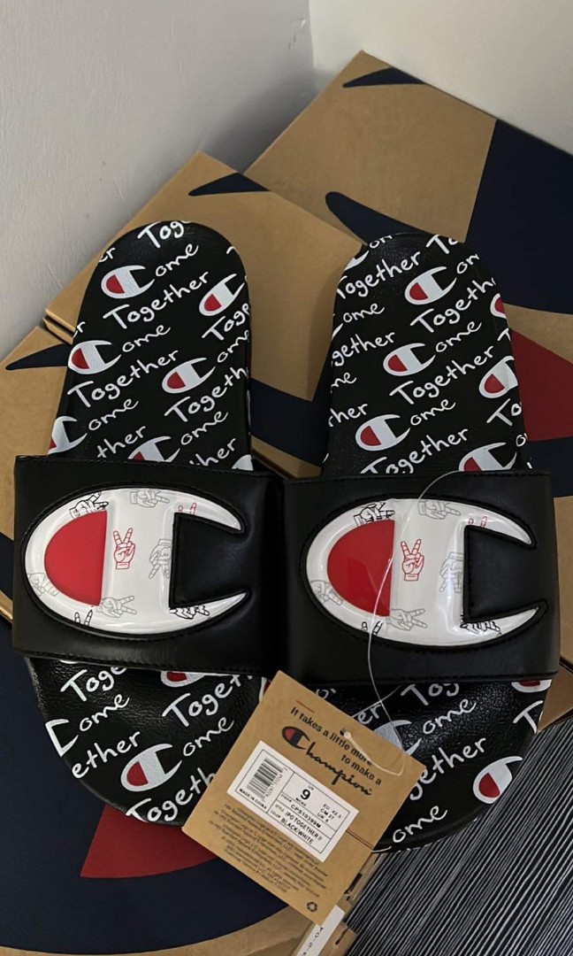 Original Champion slides, Men's Fashion, Footwear, Slippers & Slides on ...