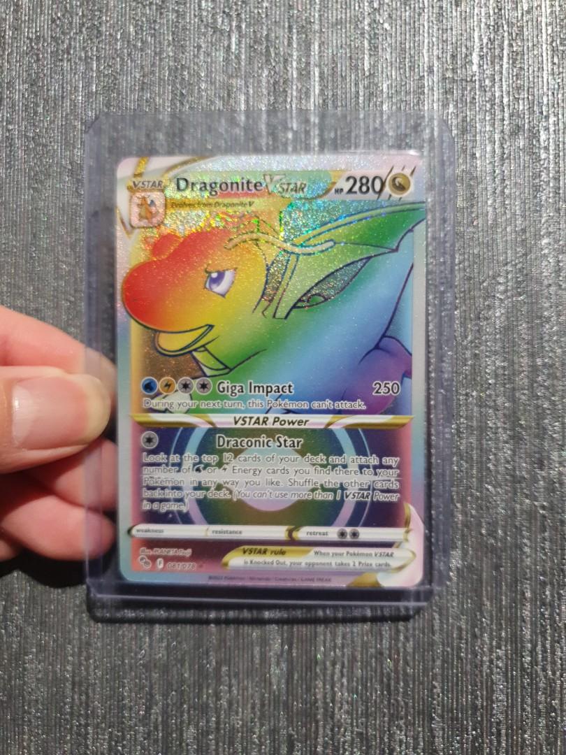 Pokemon TCG Pokemon Go Dragonite VSTAR Rainbow Hyper Rare Card, Hobbies ...