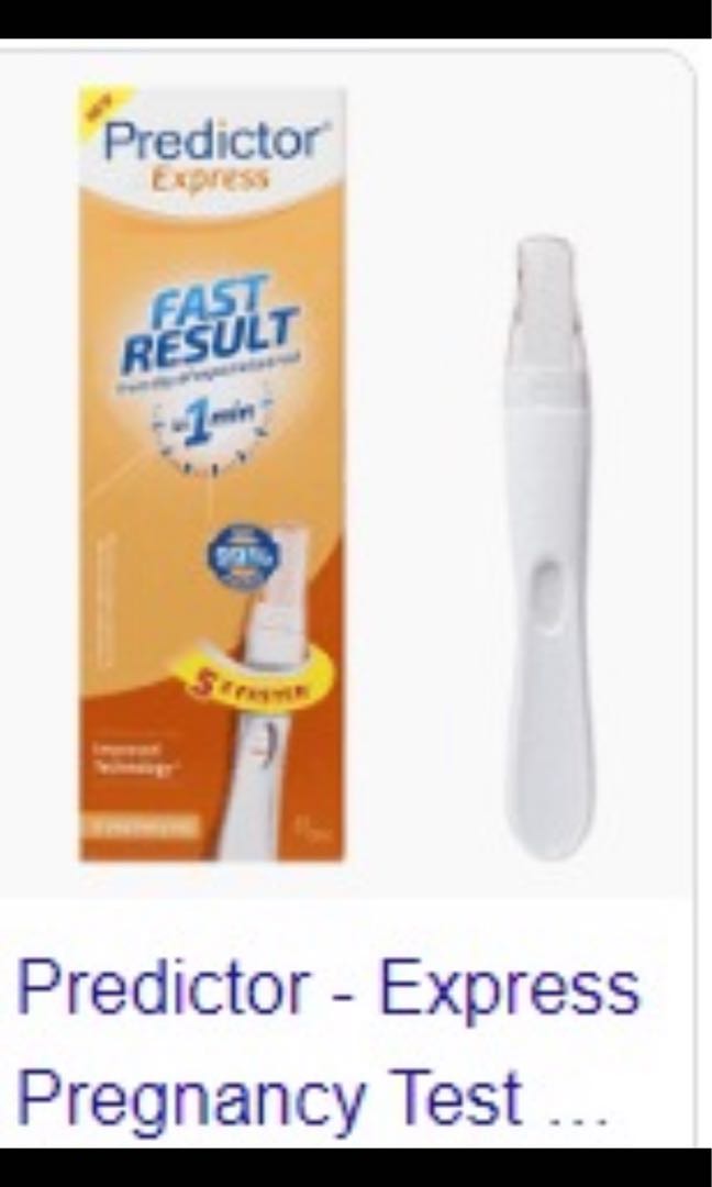 Predictor Express Pregnancy Test Kit, Health & Nutrition, Medical ...