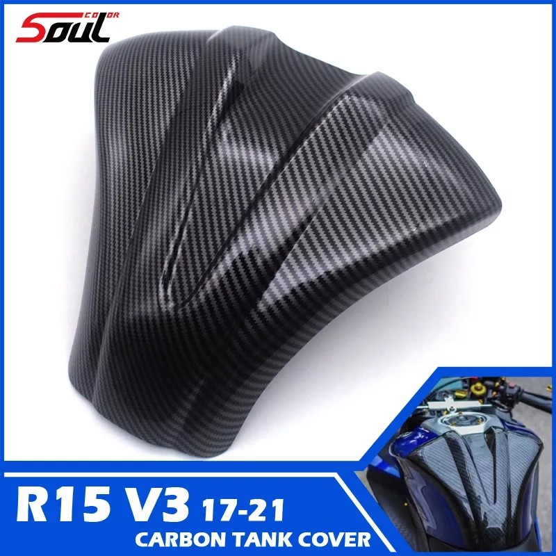 R15 V3 Carbon Fibre Tank Cover, Motorcycles, Motorcycle Accessories on ...