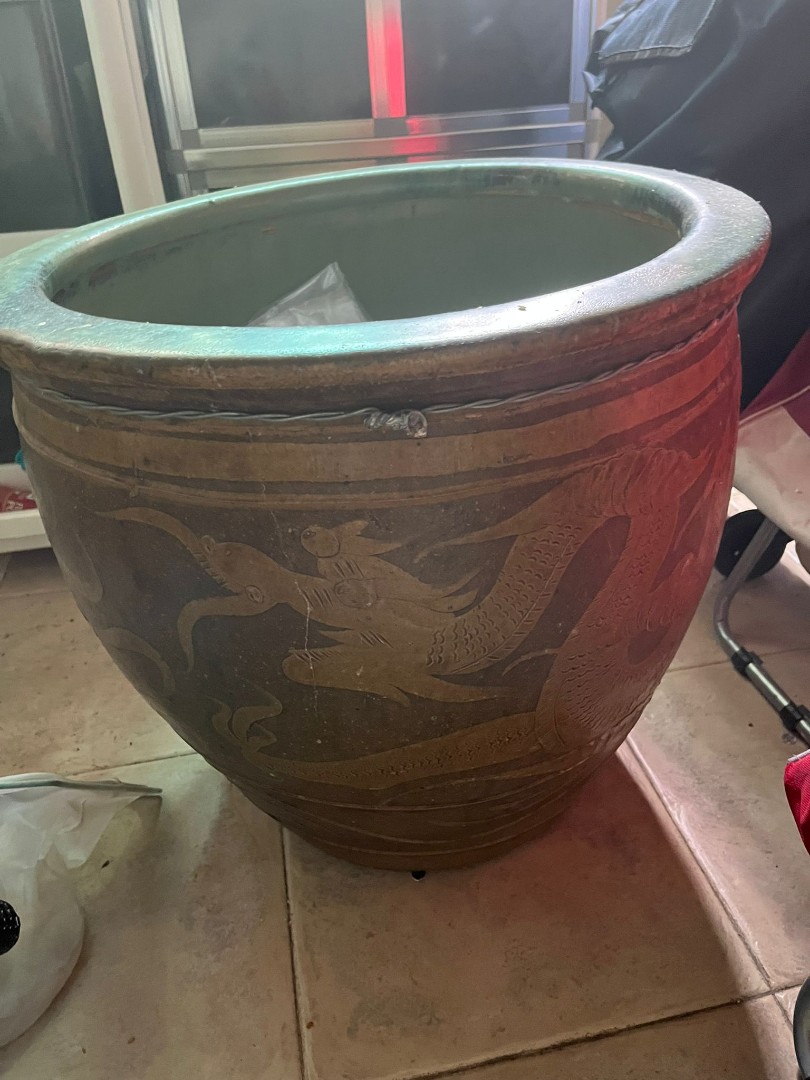 Rare Dragon Pot (No Holes), Furniture & Home Living, Gardening, Pots ...