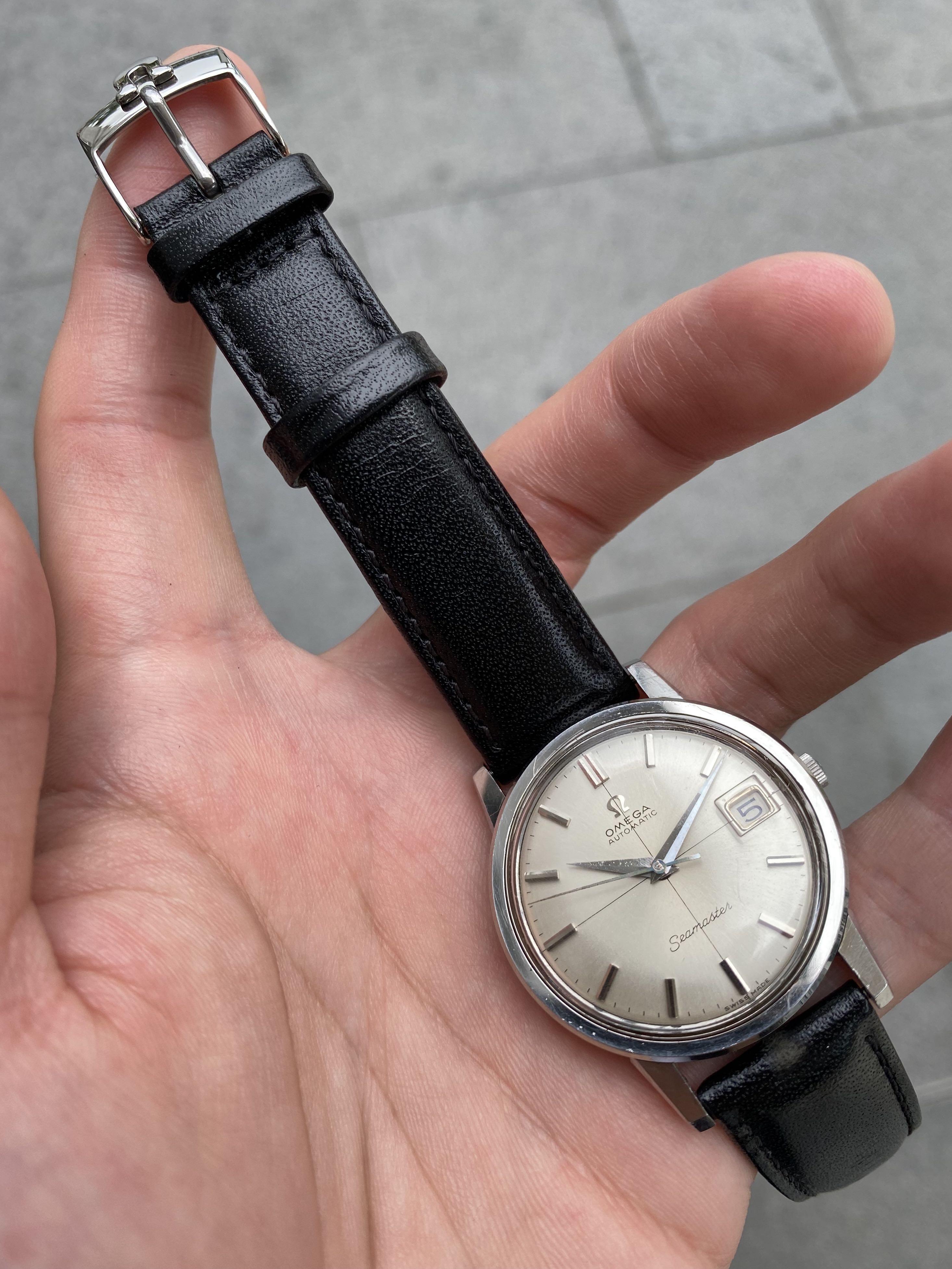 Rare Omega Seamaster Crosshair White Sunburst - Cyclops Magnifier - Ref ...