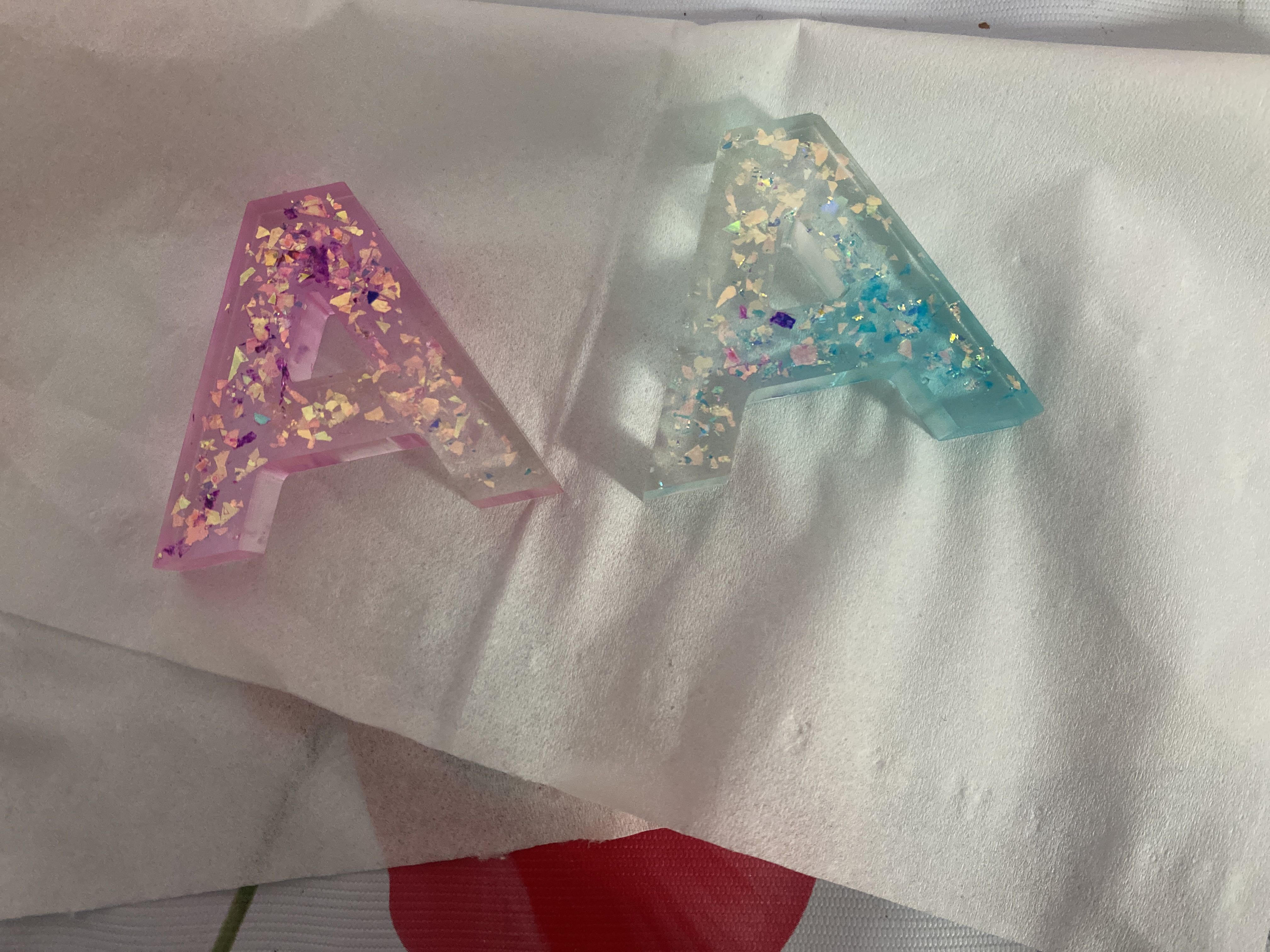 Resin alphabet key chains, Hobbies & Toys, Stationery & Craft, Handmade ...