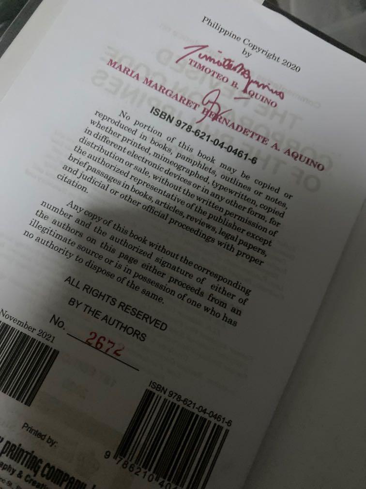 Revised Corporation Code (2020) - Aquino & Aquino, Hobbies & Toys ...