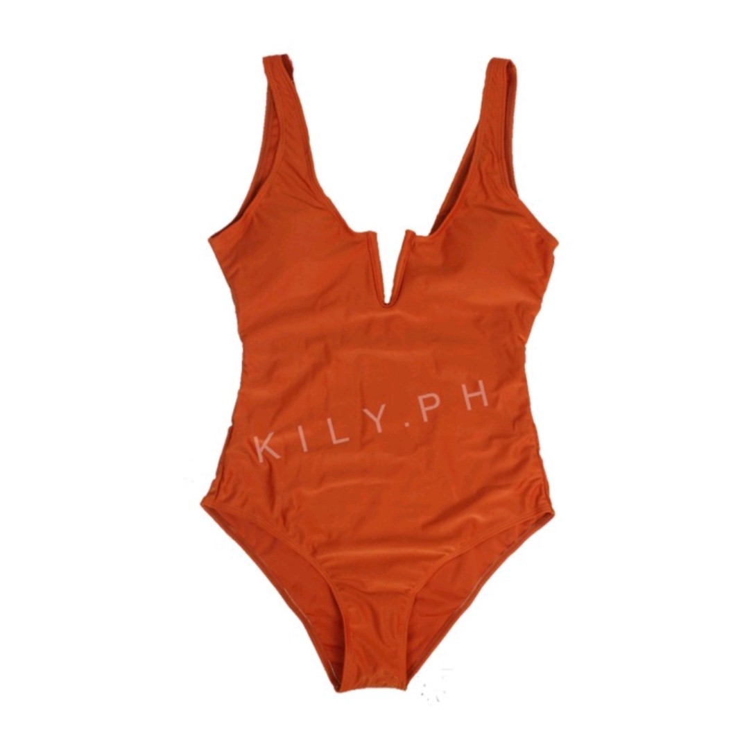 Rusty Orange One Piece, Women's Fashion, Swimwear, Bikinis & Swimsuits ...