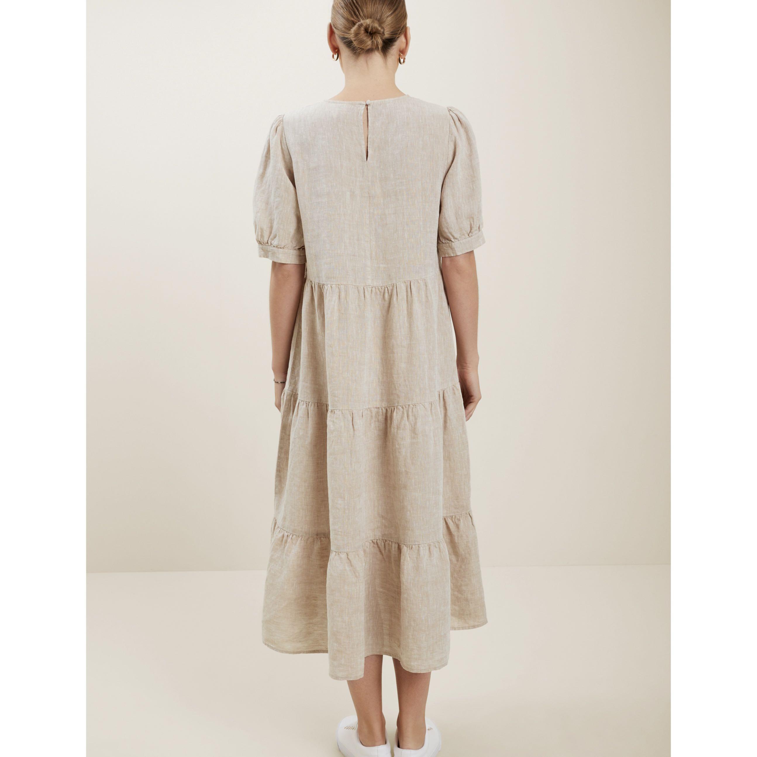 Seed Heritage Linen Tiered Midi Dress, Women's Fashion, Dresses & Sets ...