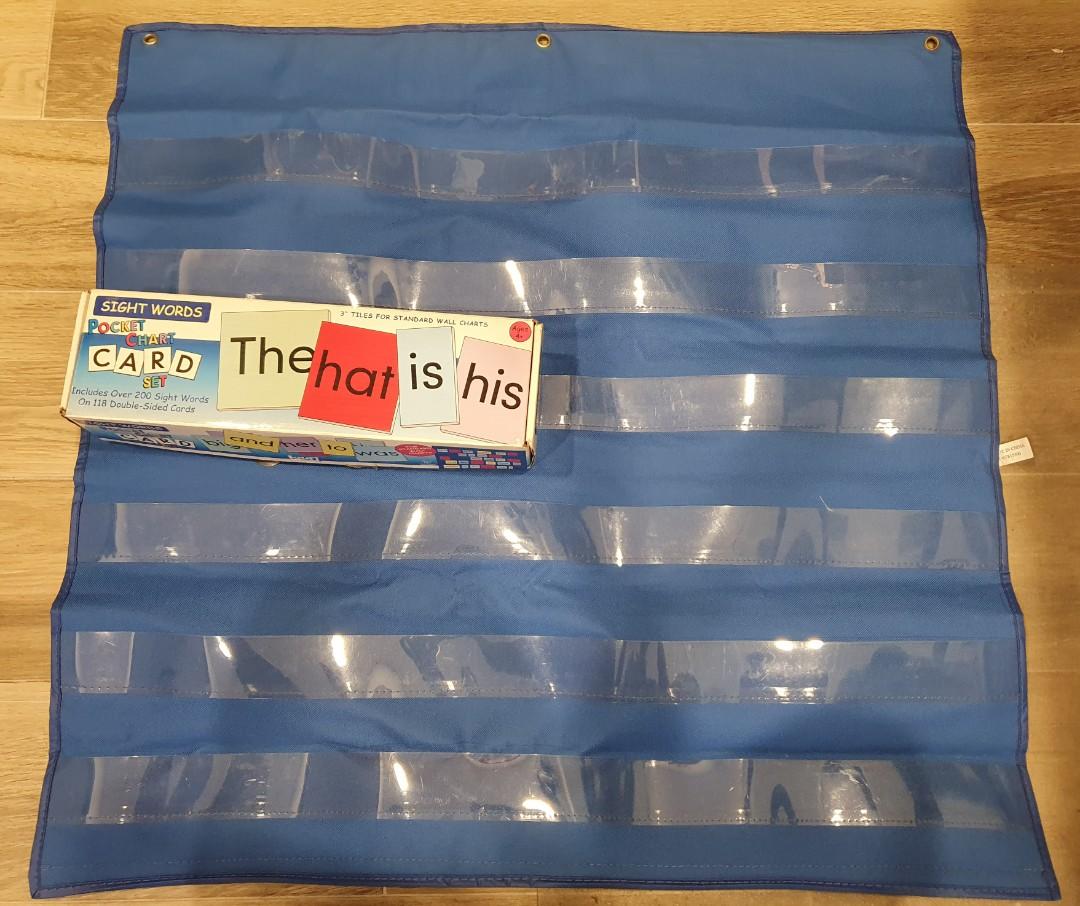 Lauri Sight word pocket chart cards with wall chart, Hobbies & Toys ...