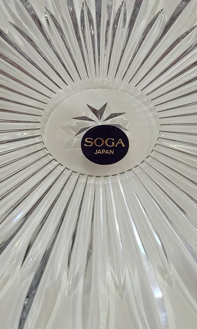 SOGA Japan round glass plate, Furniture & Home Living, Kitchenware ...