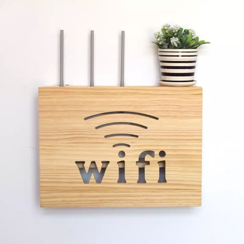 Solid wood router wall mounted box, Furniture & Home Living, Home ...