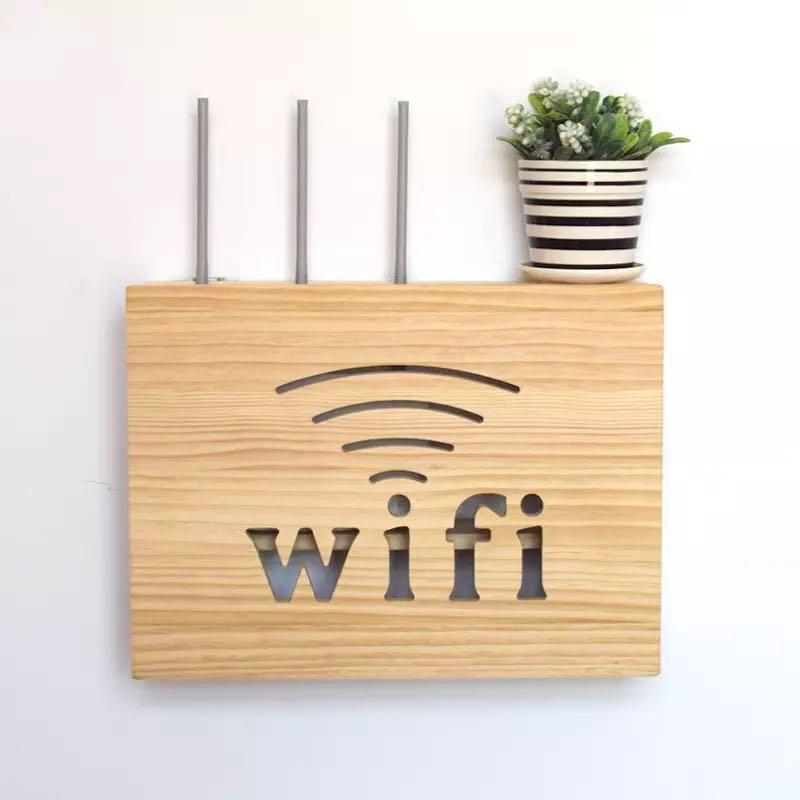 Solid wood router wall mounted box, Furniture & Home Living, Home ...