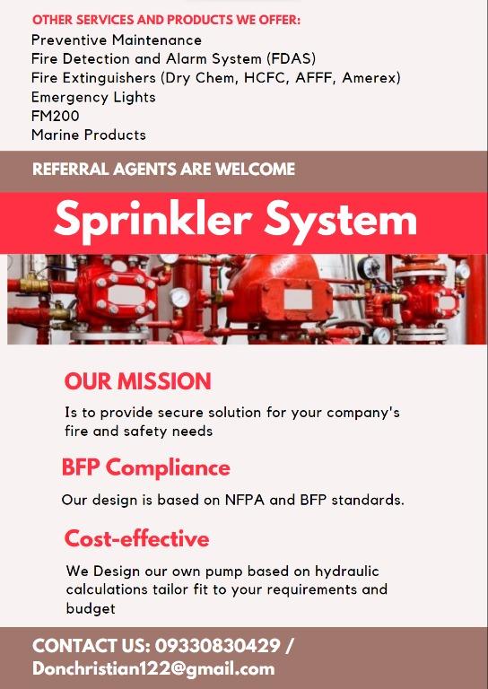 Sprinkler System / Automatic Fire Suppression System (AFSS), Commercial ...