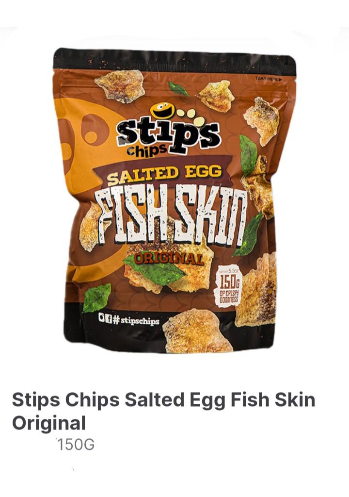 Stips Chips Salted Egg, Food & Drinks, Packaged & Instant Food on Carousell