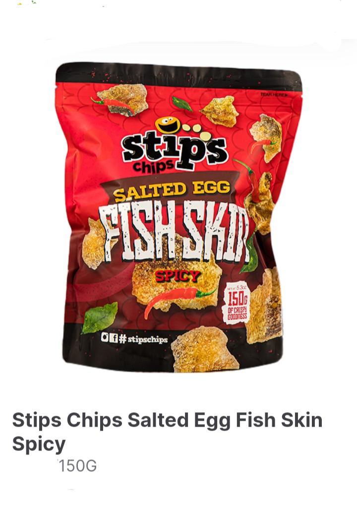 Stips Chips Salted Egg, Food & Drinks, Packaged & Instant Food on Carousell