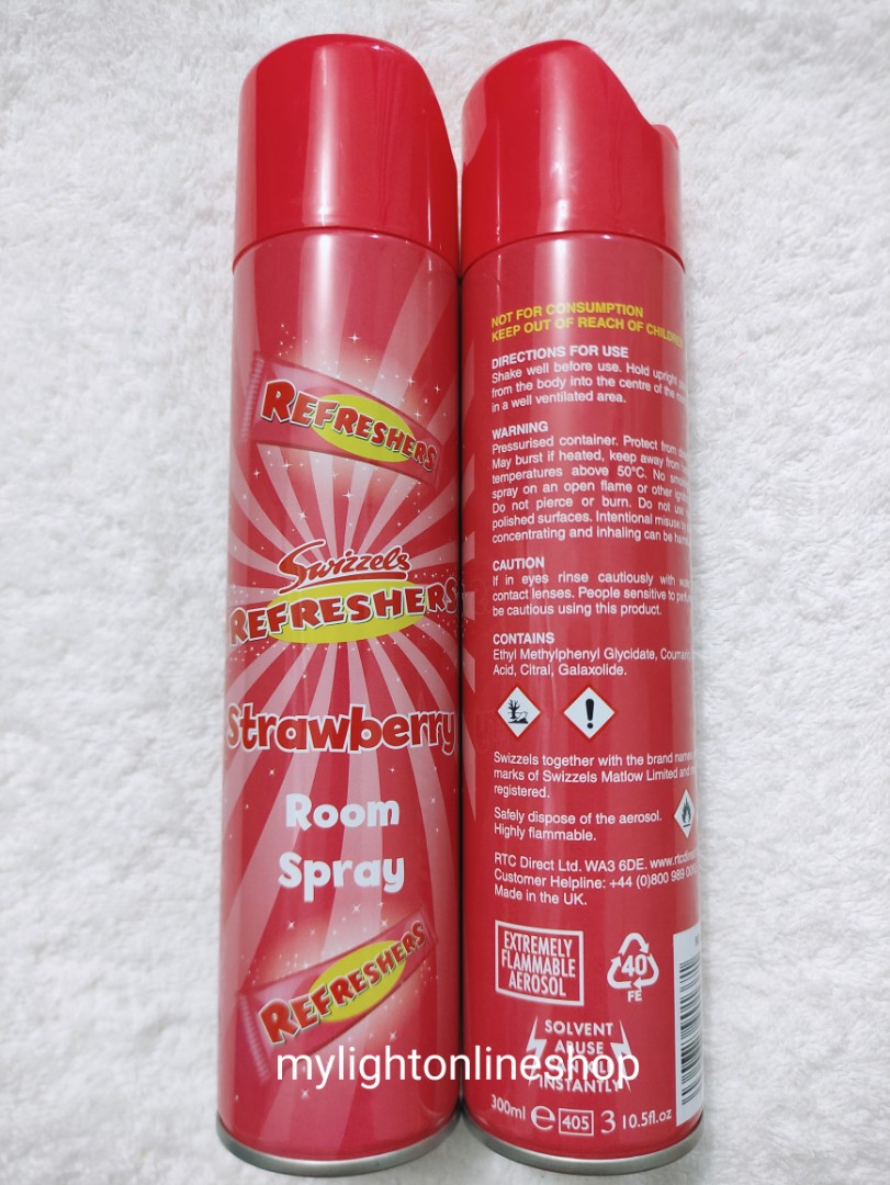 Swizzels Refreshers strawberry or lemon Room Spray 300ml, Furniture ...