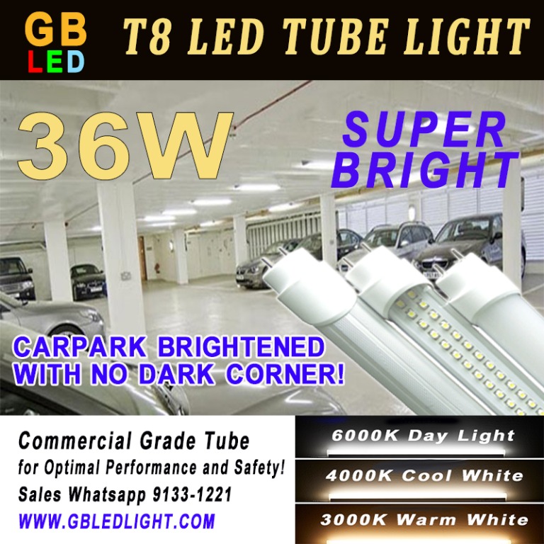 T8 36W LED 4FTs Super Bright Tube Light , Furniture & Home Living ...