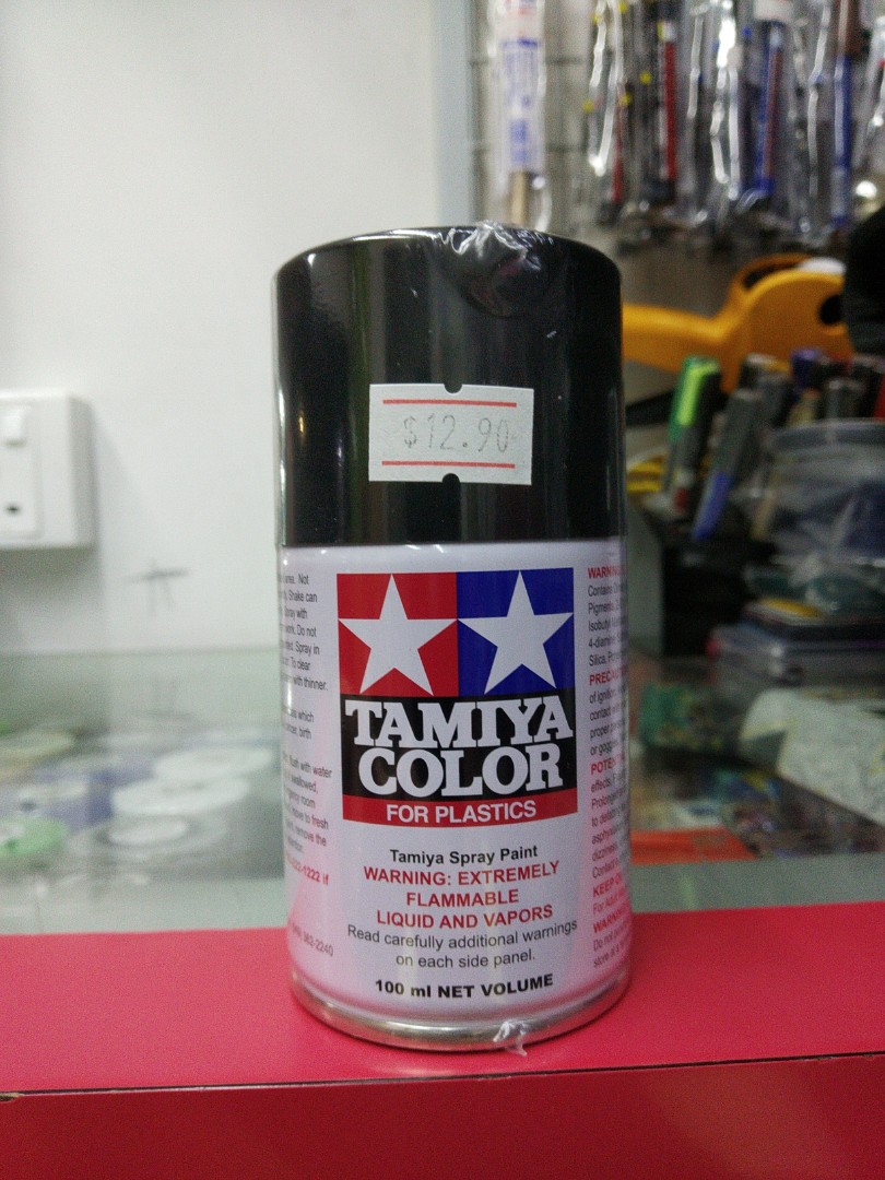 Tamiya TS-6 Matt Black Spray Paint For Plastic, Hobbies & Toys ...