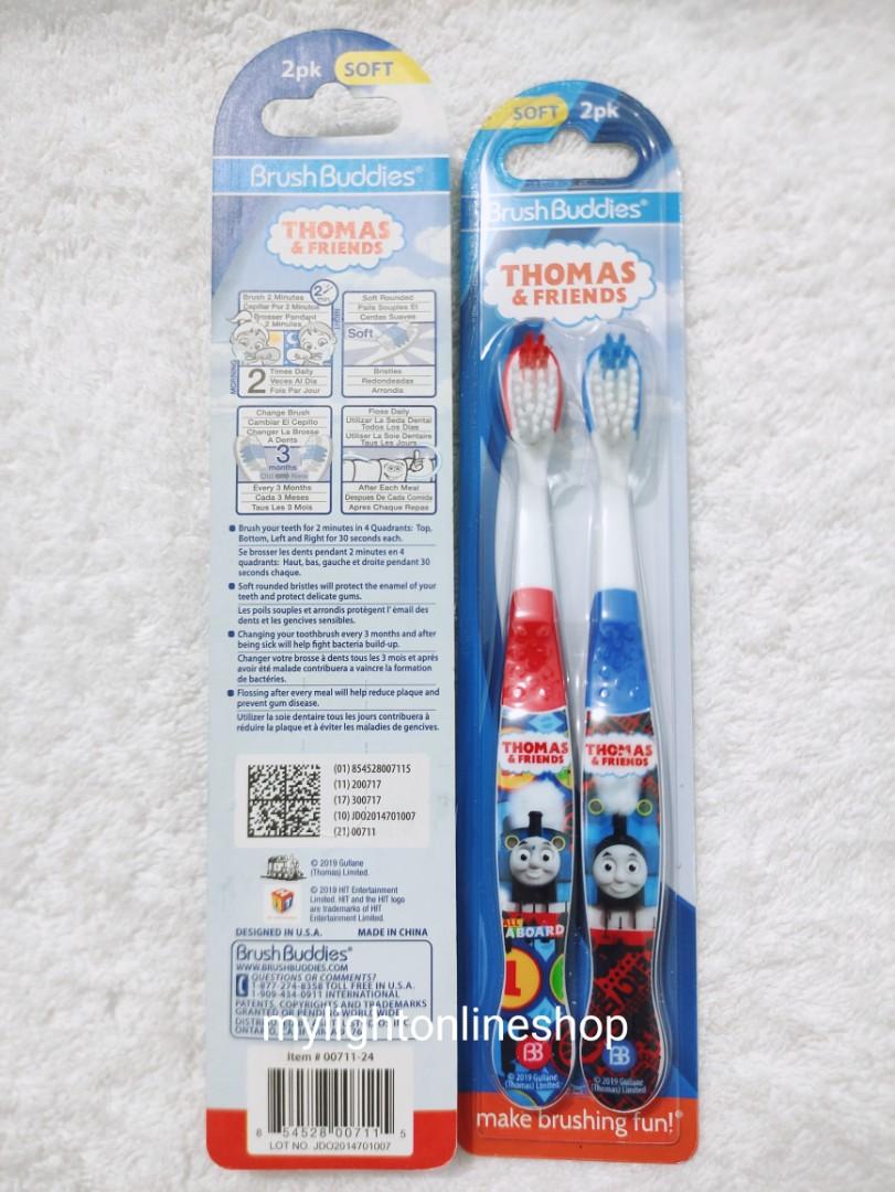 Thomas & friends Brush Buddies 2in1 Soft toothbrush, Babies & Kids ...